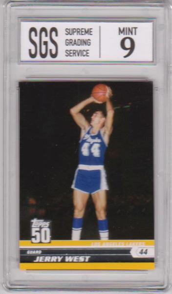 Graded Mint 9 - Jerry West 2007-08 Topps 50th Anniversary #48 Card ...