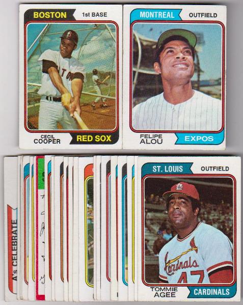 25 Different 1974 Topps Baseball Cards - Felipe Alou + More | Property Room