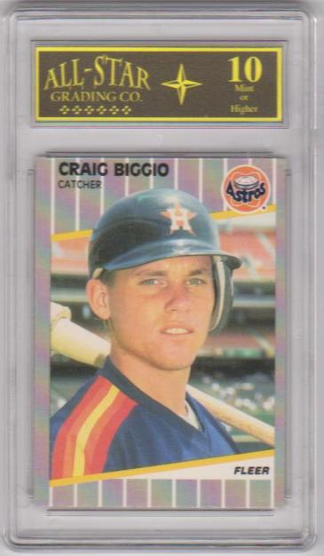 Rookie Graded 10 - Craig Biggio 1989 Fleer #353 Card | Property Room