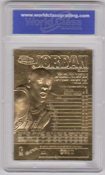 Graded Gem Mint 10 - Michael Jordan 1997 Skybox Z-Force 23 Kt Gold Card ...