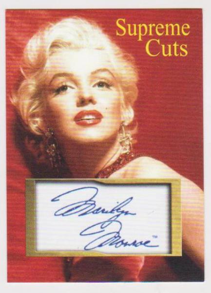 #2/50 Produced - Marilyn Monroe Supreme Cuts Facsimile Autograph Card ...
