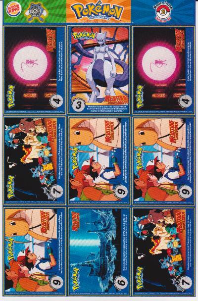1999 Pokemon Master Trainer Collector Set 9 Card Uncut Sheet #2 ...
