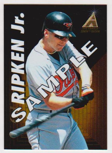 1995 Pinnacle Zenith Promotional Sample Cal Ripken, Jr. #12 Card ...