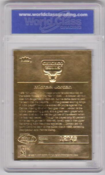 Graded Gem Mint 10 - Michael Jordan 1998 Fleer '86 Rookie Sticker 23 Kt ...