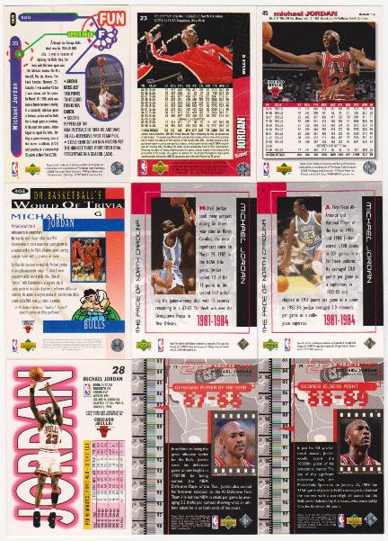 1990's Michael Jordan Card Collection - 9 Different | Property Room