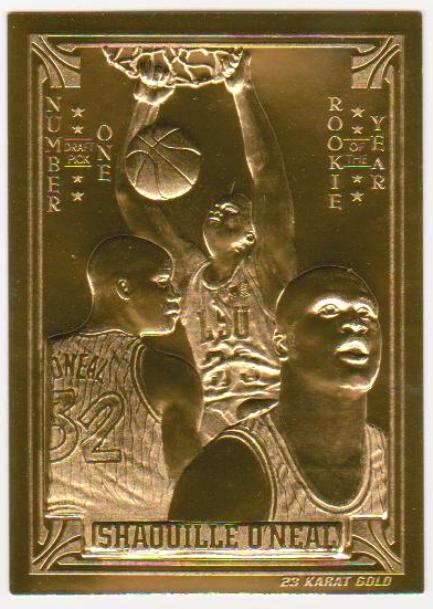 23 kt Gold - Shaquille O'Neal 1994 Classic Gold Card (1/24,900 ...