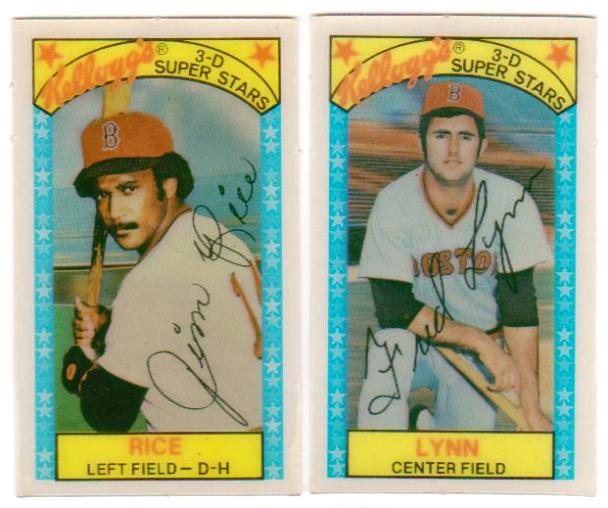 Vintage - 1979 Kellogg's Jim Rice #15 + Fred Lynn #30 - Boston Red Sox ...