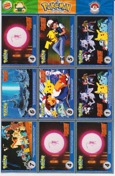 1999 Pokemon Master Trainer Collector Set 9 Card Uncut Sheet #3 w ...