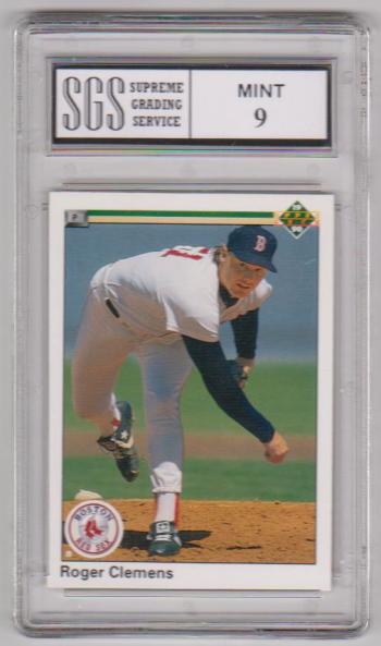 Graded Mint 9 - Roger Clemens 1990 Upper Deck #323 Card | Property Room