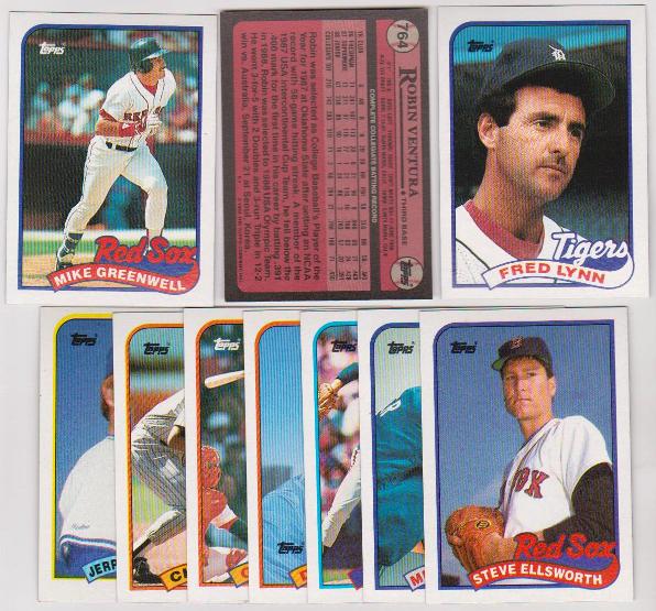 ERROR LOT - 10 Different 1989 Topps Baseball Wrong Back Errors - Fred ...