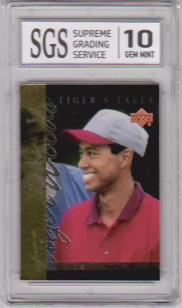 Graded Gem Mint 10 - Tiger Woods 2001 Upper Deck Tiger's Tales #TT9 ...