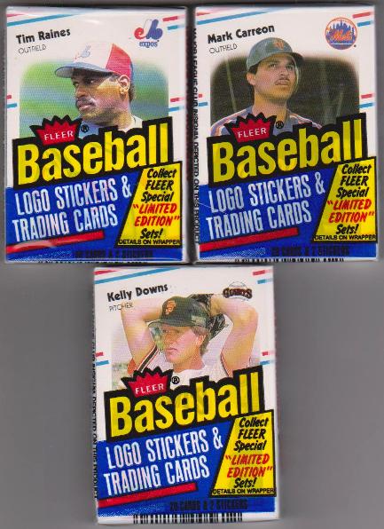 Lot Of 3 1988 Fleer Baseball Sealed Cello 28 Card Packs | Property Room