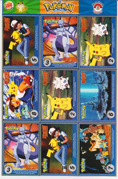 1999 Pokemon Master Trainer Collector Set Uncut 9 Card Sheet #9 w ...