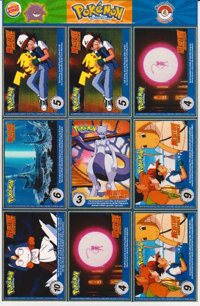 1999 Pokemon Master Trainer Collector Set Uncut 9 Card Sheet #4 ...
