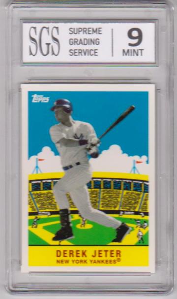 Graded Mint 9 - Derek Jeter 2007 Topps Flashback Fridays #FF2 Card ...