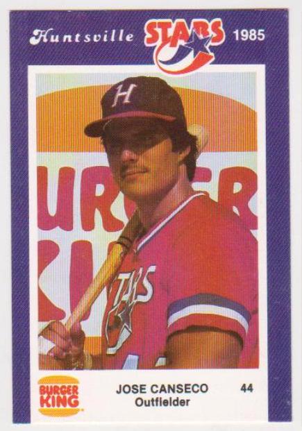1985 Huntsville Stars Jose Canseco Minor League Rookie Card | Property Room
