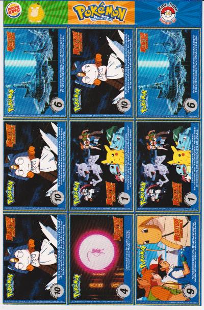 1999 Pokemon Master Trainer Collector Set Uncut 9 Card Sheet #18 ...