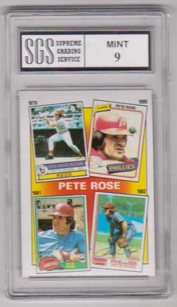 Graded Mint 9 - Pete Rose 1986 Topps #6 Card | Property Room