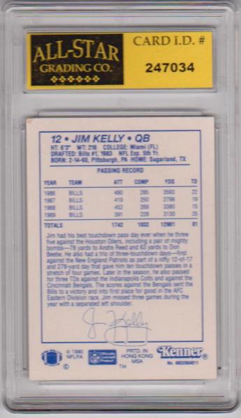 Graded 9 - Jim Kelly 1990 Starting Line Up Card | Property Room