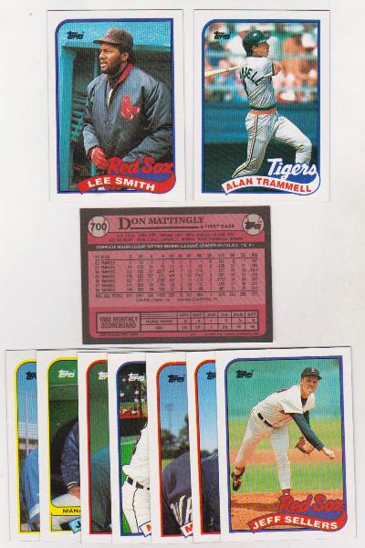 ERROR LOT - 10 Different 1989 Topps Baseball Wrong Back Errors - Don ...