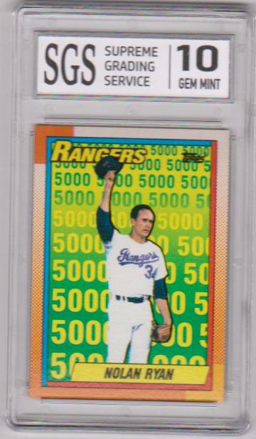 Graded Gem Mint 10 - Nolan Ryan 1990 Topps #5 Card - HOF'er | Property Room