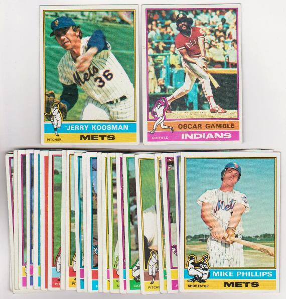 25 Different 1976 Topps Baseball Cards - Jerry Koosman + More ...