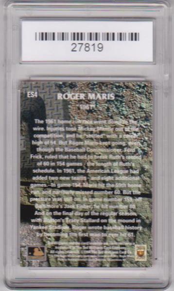 Graded Gem Mint 10 - Roger Maris 1994 Ted Williams Maris RED Etched In ...