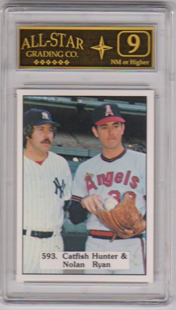 Graded 9 - 1975 SSPC Nolan Ryan + Catfish Hunter Card | Property Room