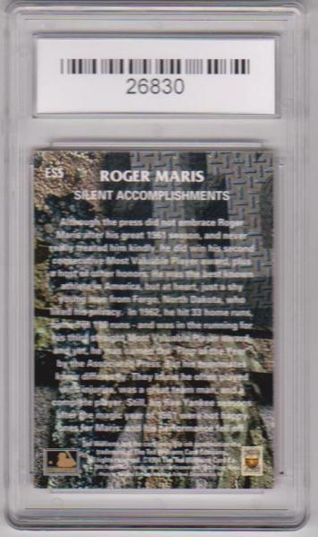 Graded Gem Mint 10 - Roger Maris 1994 Ted Williams Maris RED Etched In ...
