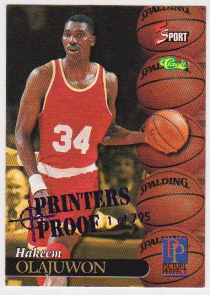 1 Of Only 795 Produced - Hakeem Olajuwon 1995 Classic 5-Sport Printers ...