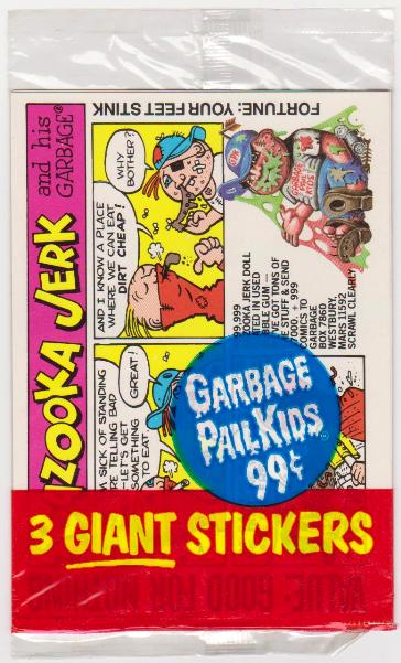 Sealed - 1986 Topps Garbage Pail Kids Giant Stickers Unopened Pack ...