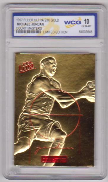 Graded Gem Mint 10 - Michael Jordan 1996-97 Fleer Ultra Court Masters ...