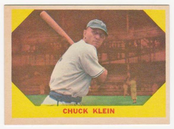 1960 Fleer Chuck Klein #30 Card - HOF'er | Property Room