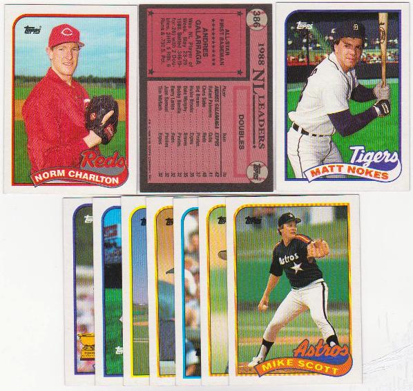 ERROR LOT - 10 Different 1989 Topps Baseball Wrong Back Errors - Andres ...