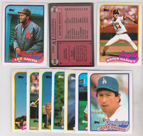 ERROR LOT - 10 Different 1989 Topps Baseball Wrong Back Errors - Lee ...