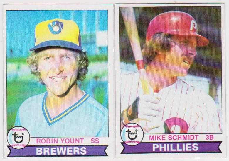 1979 Topps Robin Yount #95 + Mike Schmidt #610 Card Pair - HOF'ers ...
