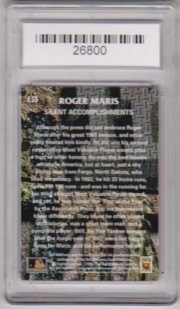 Graded Gem Mint 10 - Roger Maris 1994 Ted Williams Maris RED Etched In ...