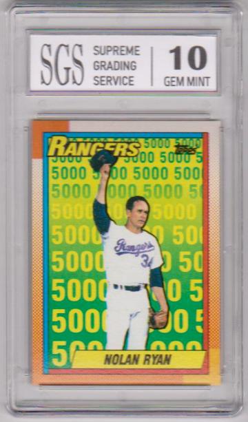 Graded Gem Mint 10 - Nolan Ryan 1990 Topps #5 Card - HOF'er | Property Room