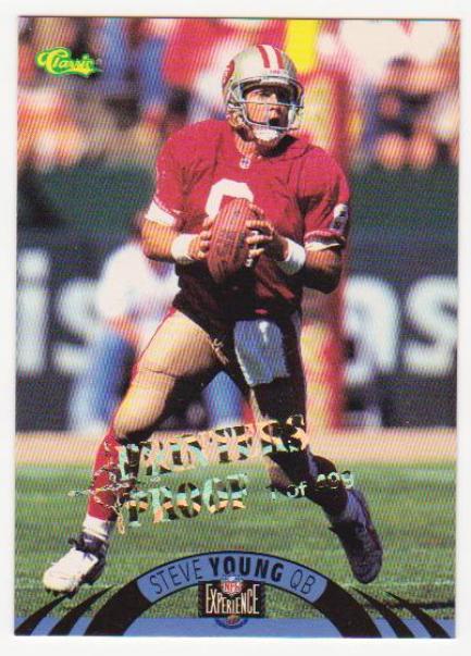 Only 499 Exist - Steve Young 1995 Classic NFL Experience Printers Proof ...