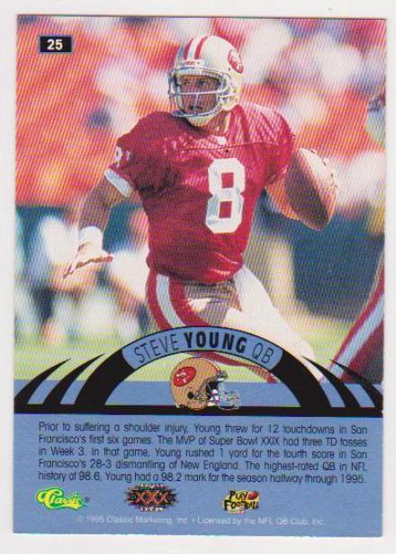 Only 499 Exist - Steve Young 1995 Classic NFL Experience Printers Proof ...
