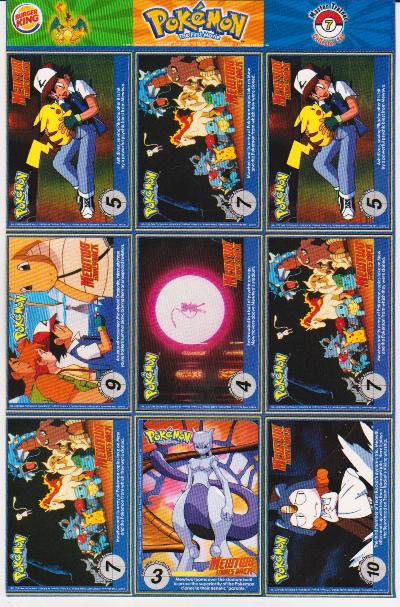 1999 Pokemon Master Trainer Collector Set Uncut 9 Card Sheet #7 ...