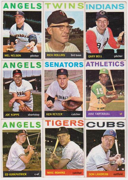 9 Different 1964 Topps Baseball Cards - Vintage Lot | Property Room