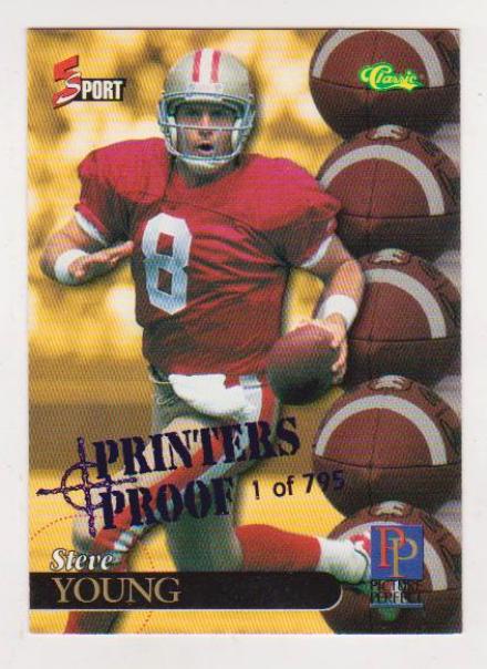 1 Of Only 795 Produced - Steve Young 1995 Classic 5-Sport Printers ...