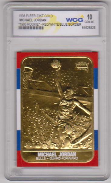 Graded Gem Mint 10 - Michael Jordan 1998 Fleer '86 Rookie Style Red ...