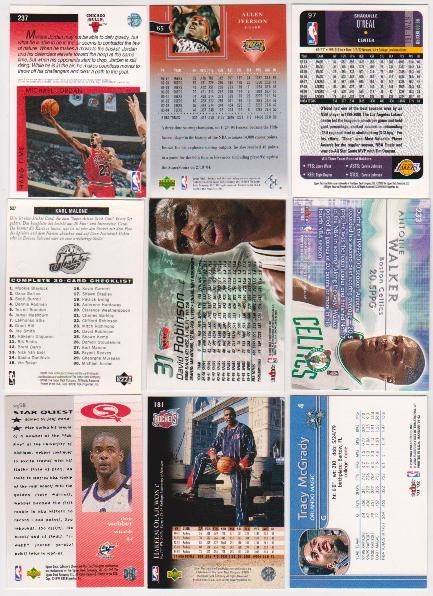 Basketball Card Collection w/ Michael Jordan, Shaquille O'Neal + More ...