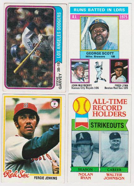 4 Different 1970's Baseball Star/Hall Of Famer Cards (Nolan Ryan/Walter ...