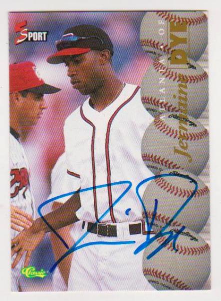 Signed 1995 Classic 5-Sport Jermaine Dye Autographed Rookie Card ...