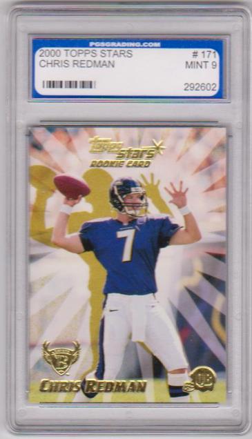 Rookie Graded Mint 9 - Chris Redman 2000 Topps Stars #171 Card ...