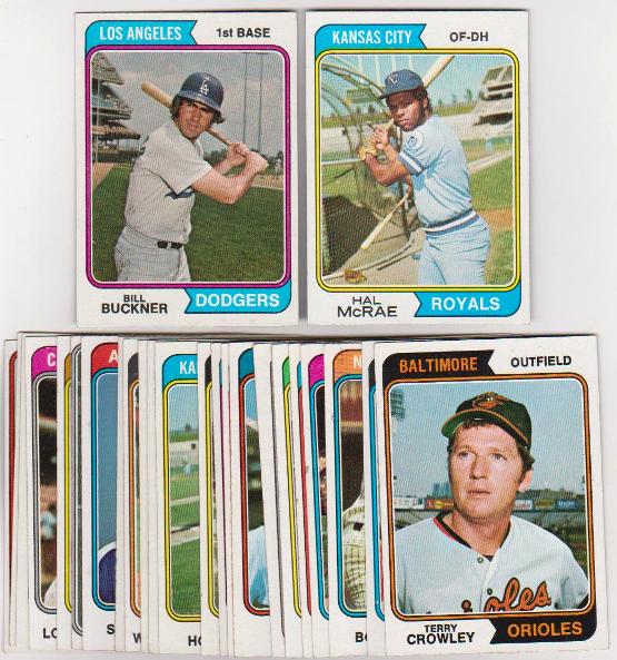 25 Different 1974 Topps Baseball Cards - Bill Buckner + More | Property ...
