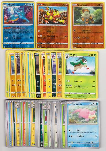 50 Different Pokemon Trading Cards w/ 3 REVERSE HOLOS + More | Property ...